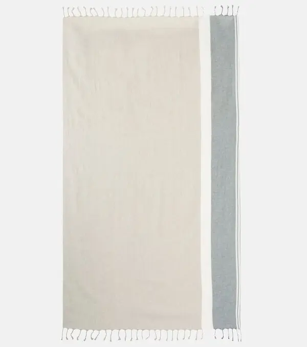 Brunello Cucinelli Striped Linen Beach Towel
