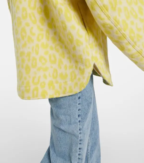 Isabel Marant Étoile Printed Virgin Wool Overshirt - Yellow