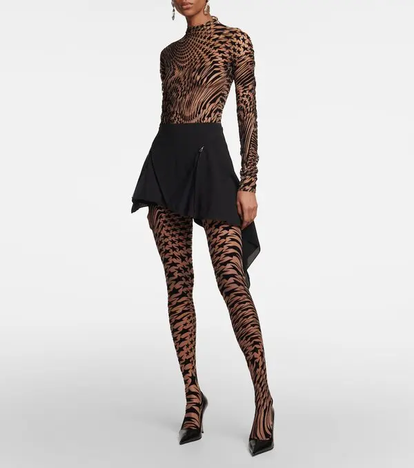 MUGLER Asymmetrical High-rise Miniskirt