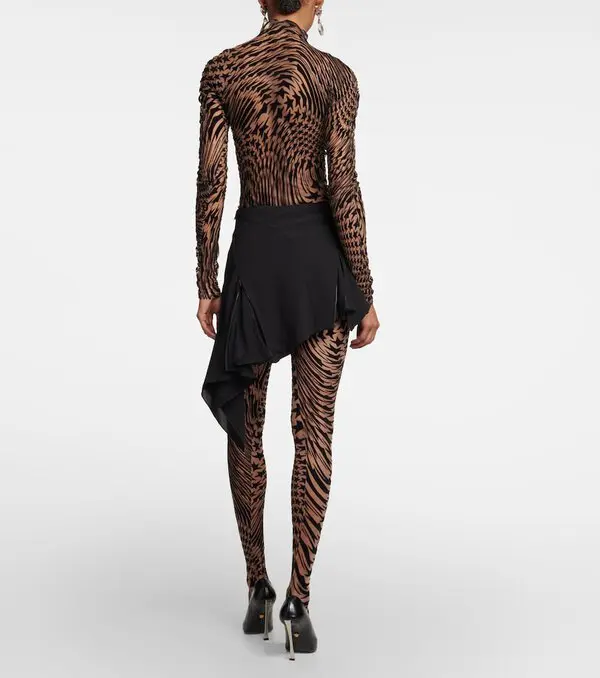 MUGLER Asymmetrical High-rise Miniskirt