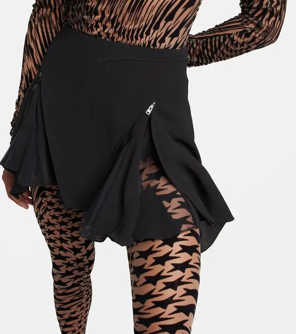 MUGLER Asymmetrical High-rise Miniskirt