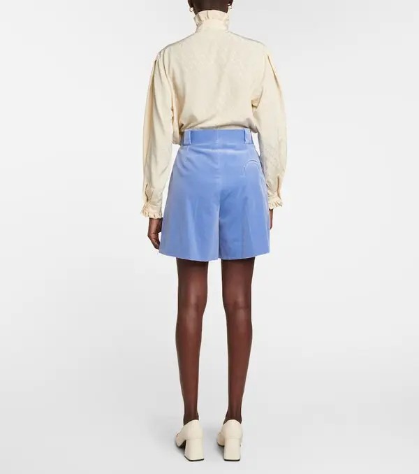 BLAZÉ MILANO Fell Velvet Shorts - Blue