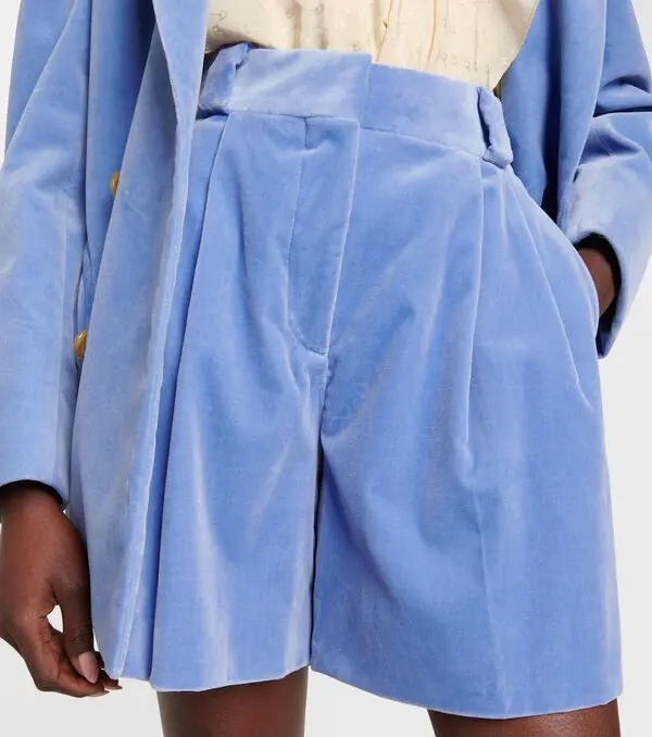 BLAZÉ MILANO Fell Velvet Shorts - Blue