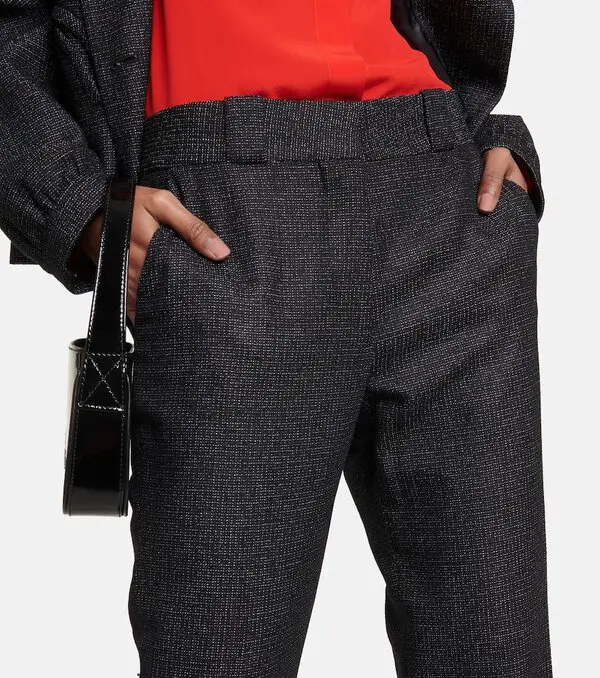 BLAZÉ MILANO Percheron High-rise Wool-blend Pants - Black