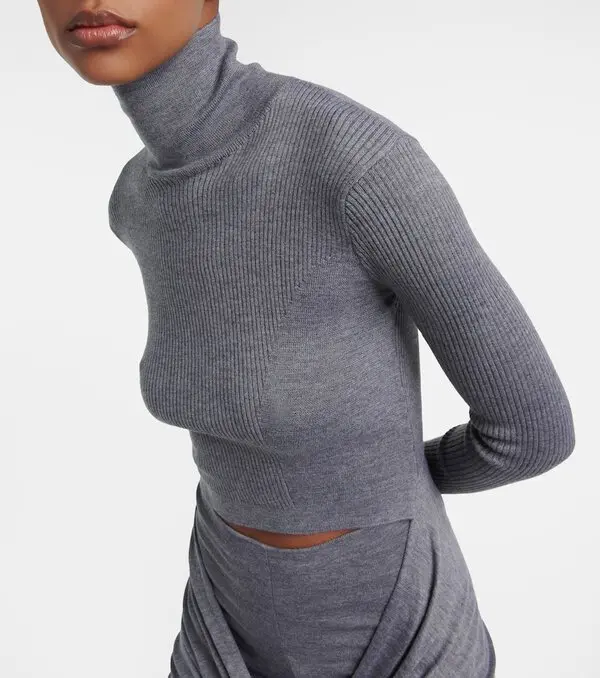 Alaïa Tie-front Cashmere And Silk Turtleneck Sweater