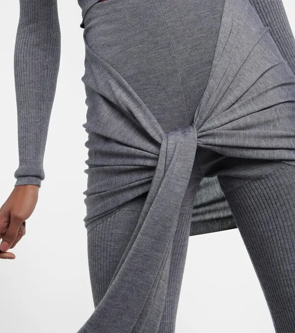 Alaïa Tie-front Cashmere And Silk Turtleneck Sweater