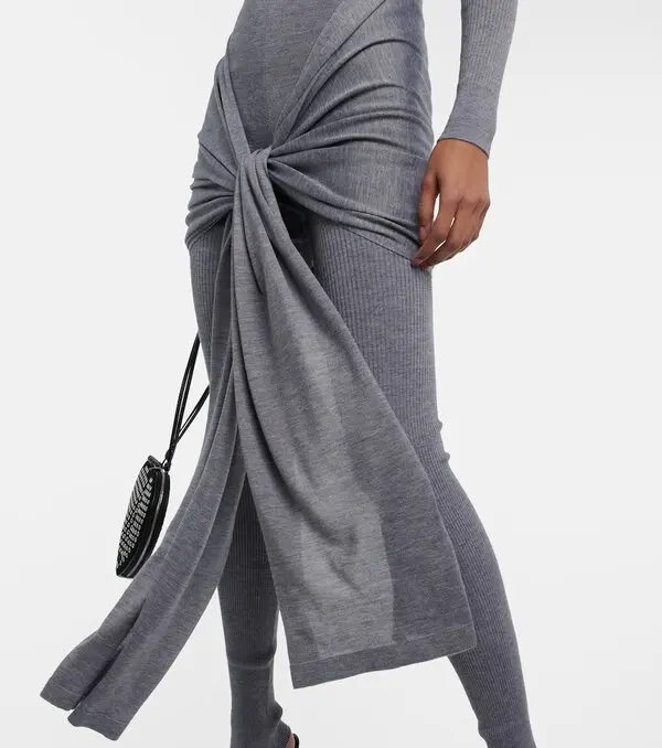 Alaïa Tie-front Cashmere And Silk Turtleneck Sweater