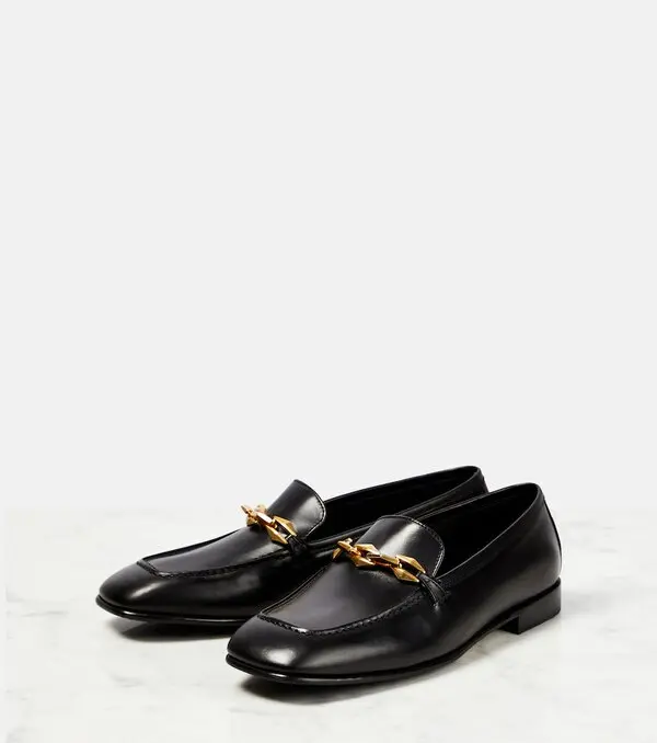 JIMMY CHOO Tilda Leather Loafers