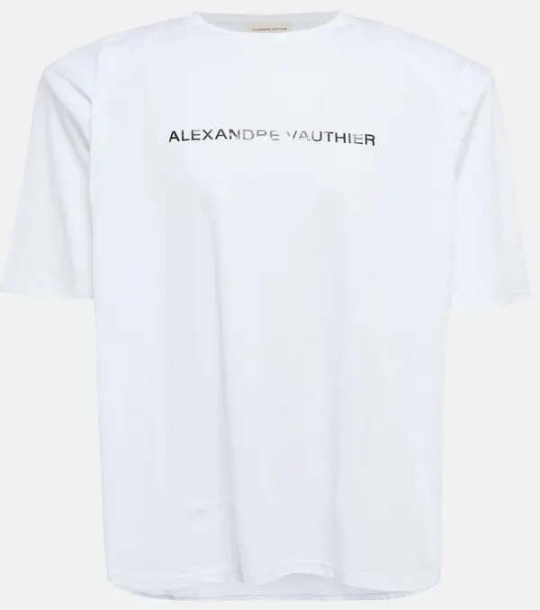Alexandre Vauthier Logo Cotton T-shirt - Black