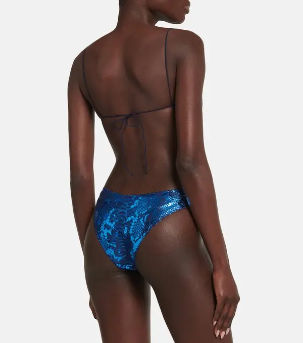 Oseree Snake-print Cutout Swimsuit