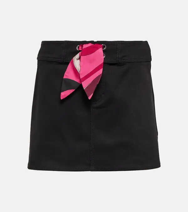 Emilio Pucci Cotton Gabardine Miniskirt