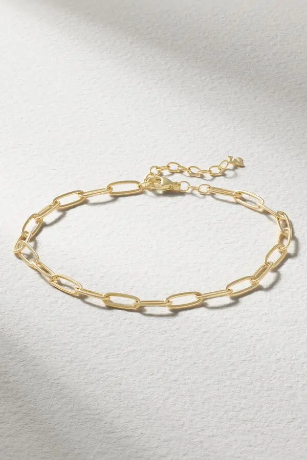 Mateo Paperclip Chain 14-karat Bracelet - Gold