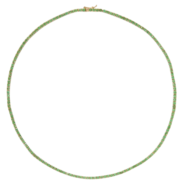 ROXANNE FIRST 14-karat Gold Tsavorite Tennis Necklace - Green