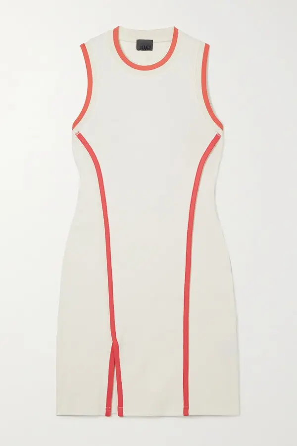 SAUL NASH Ribbed Stretch-cotton Jersey Mini Dress