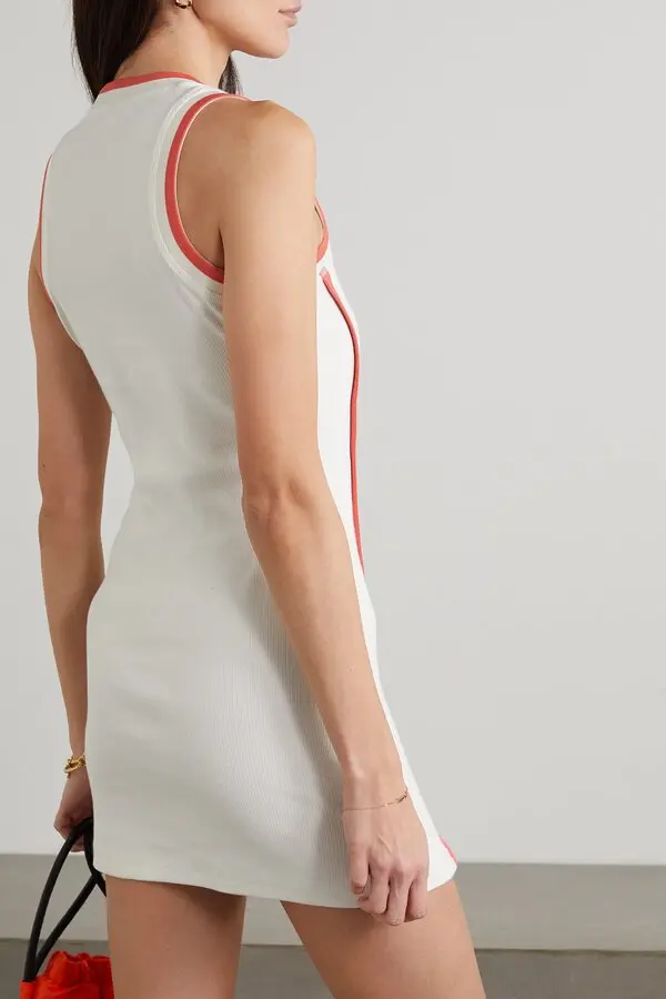 SAUL NASH Ribbed Stretch-cotton Jersey Mini Dress