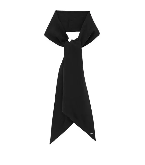 Saint Laurent Silk Jacquard Scarf - Black
