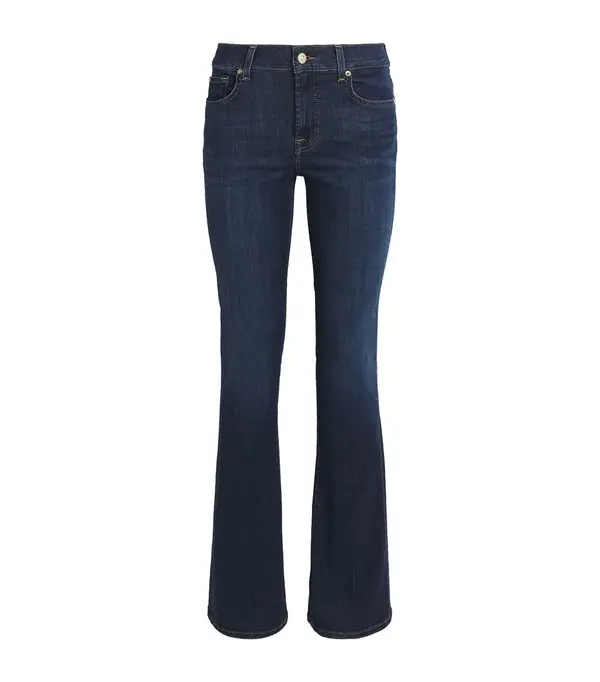 7 For All Mankind Bair Mid-rise Bootcut Jeans - Blue
