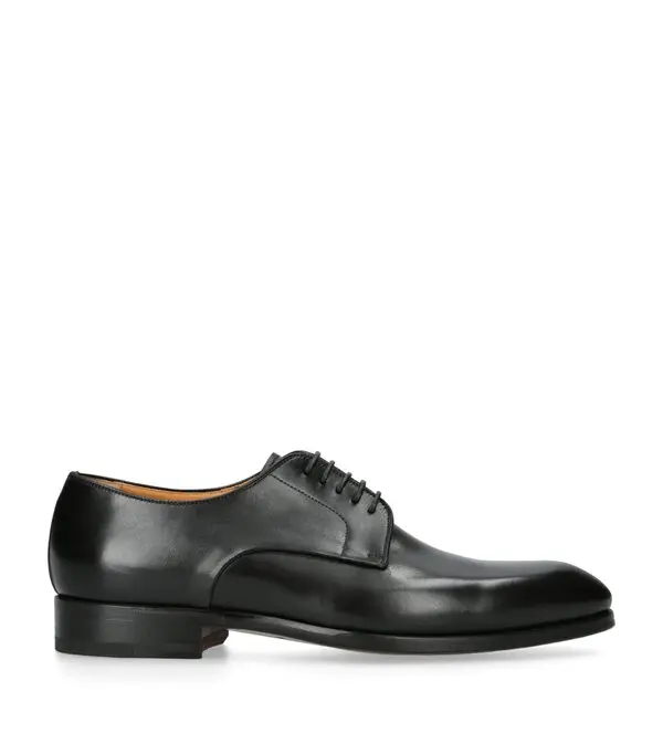 Magnanni Leather Derby Shoes - Black