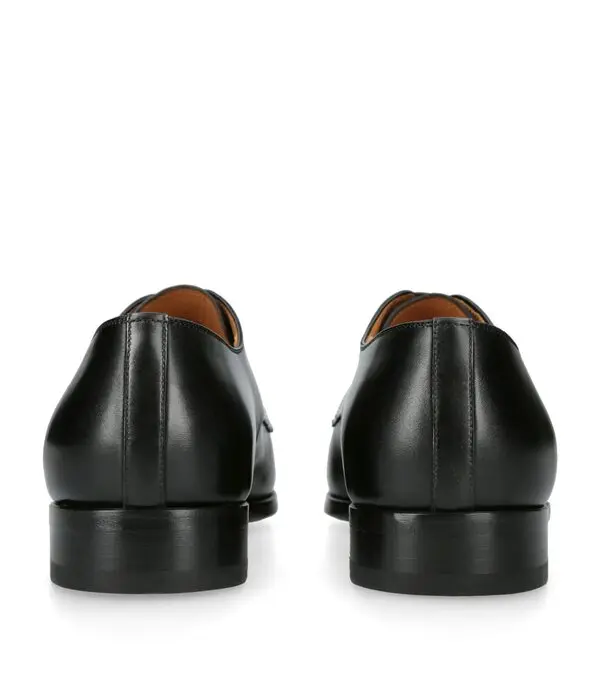 Magnanni Leather Derby Shoes - Black