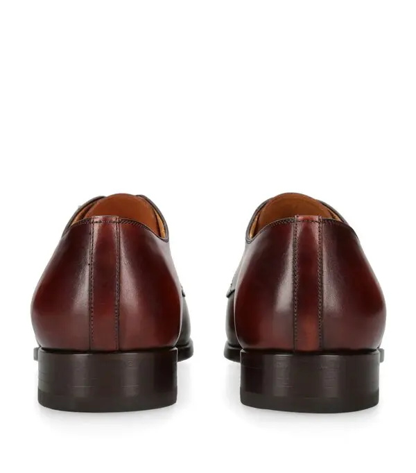 Magnanni Leather Derby Shoes - Brown