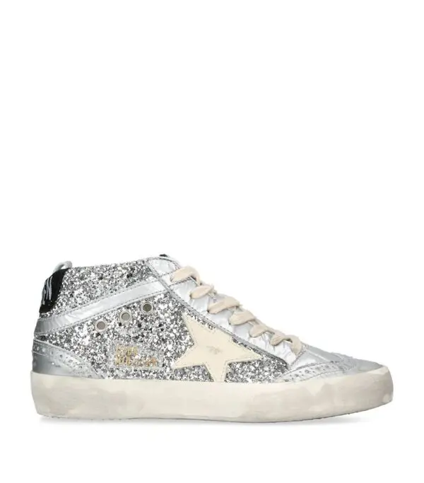 GOLDEN GOOSE Glitter Mid Star Sneakers