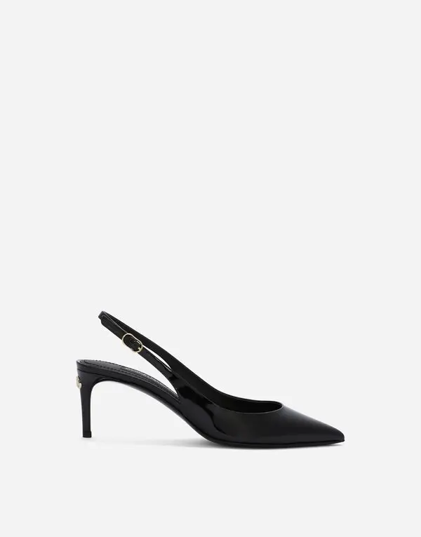 Dolce & Gabbana Patent Leather Cardinale Slingbacks