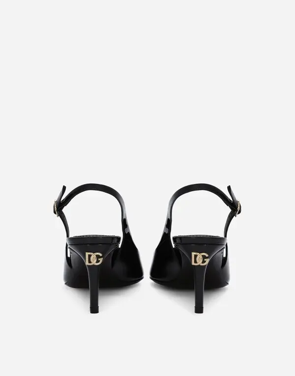 Dolce & Gabbana Patent Leather Cardinale Slingbacks
