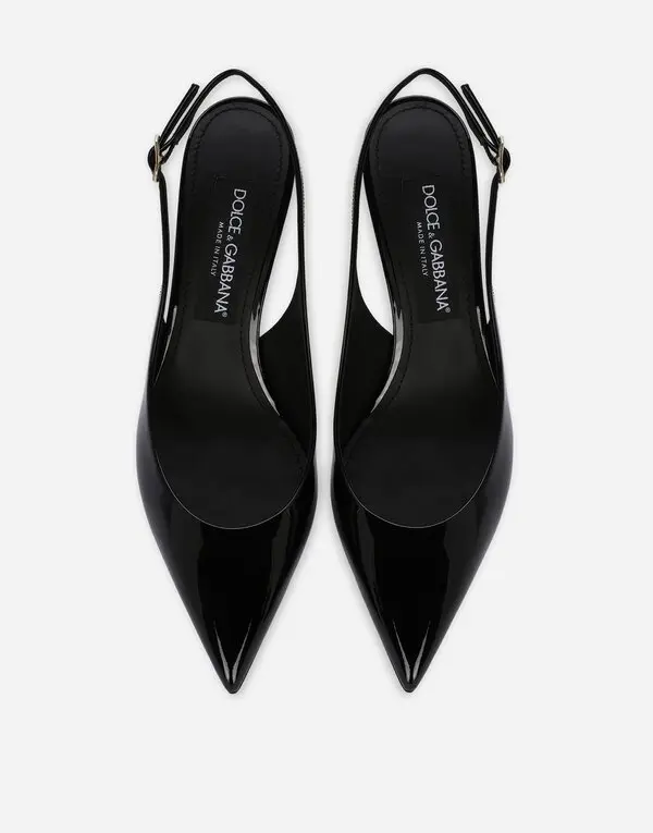 Dolce & Gabbana Patent Leather Cardinale Slingbacks
