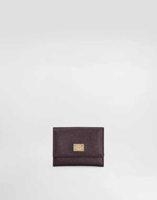 Dolce & Gabbana French Flap Wallet With Tag - Purple