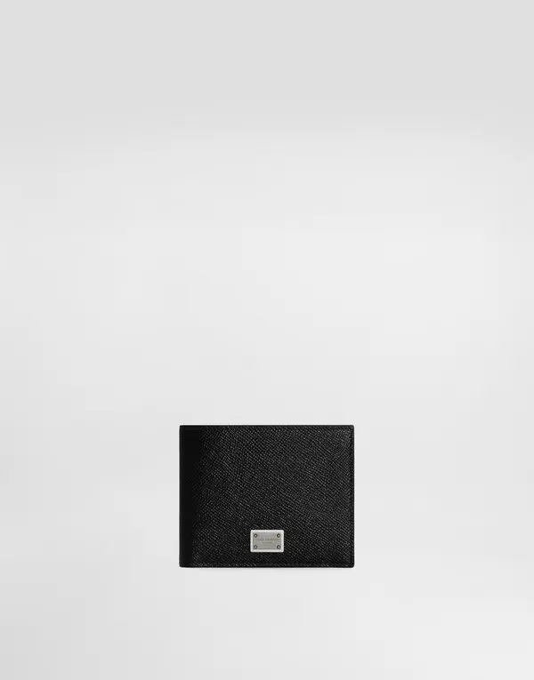 Dolce & Gabbana Calfskin Wallet With Coin Pocket And Logo Tag - Black