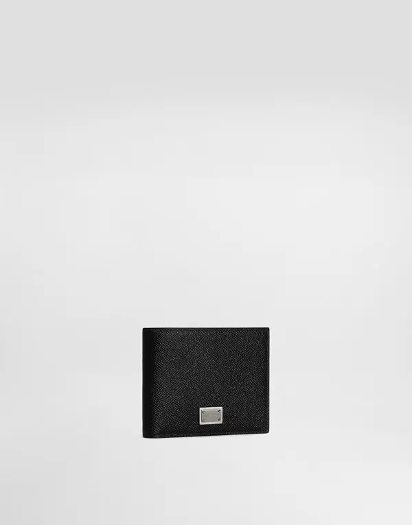 Dolce & Gabbana Calfskin Wallet With Coin Pocket And Logo Tag - Black