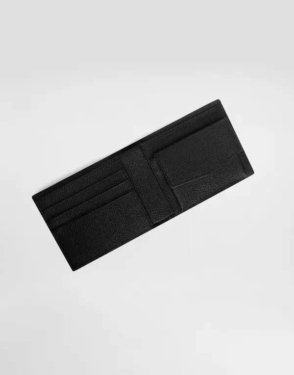 Dolce & Gabbana Calfskin Wallet With Coin Pocket And Logo Tag - Black