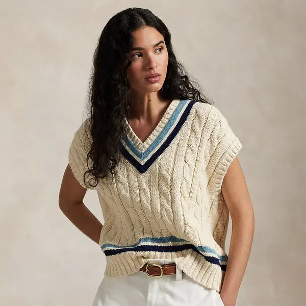Ralph Lauren Cable-knit Cricket Sweater Vest