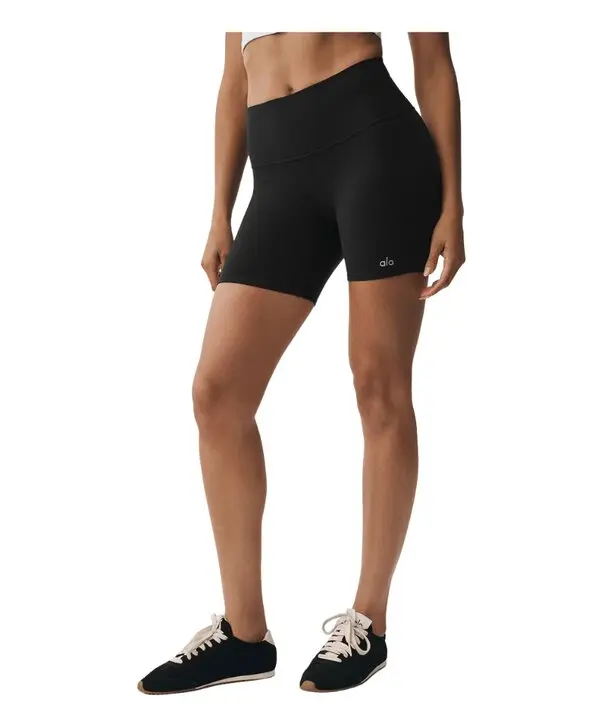 Alo Yoga 5" Airbrush High-waist Biker Short - Black