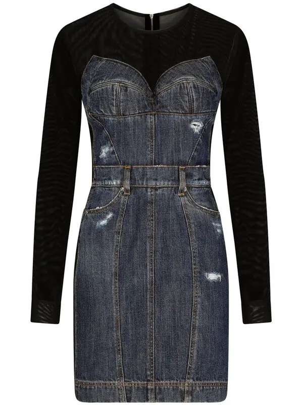 Dolce & Gabbana Long-sleeve Denim Minidress