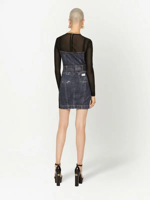 Dolce & Gabbana Long-sleeve Denim Minidress