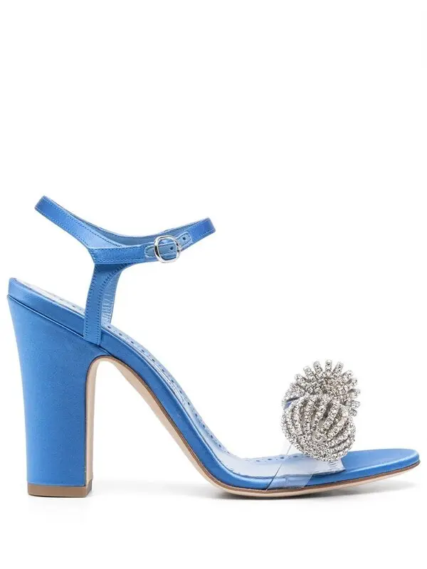 Manolo Blahnik Ostria 90mm Star-embellished Sandals - Blue