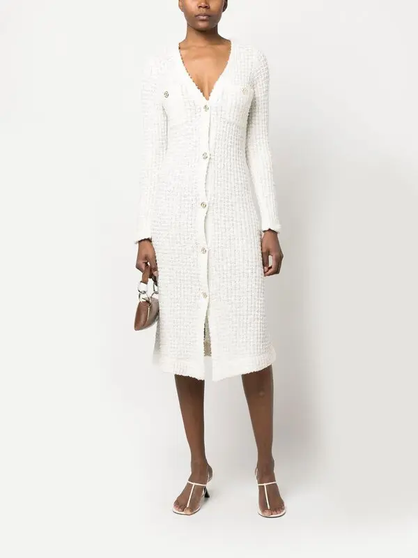 TWINSET Bouclé V-neck Cardigan Dress