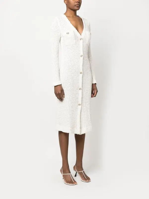 TWINSET Bouclé V-neck Cardigan Dress