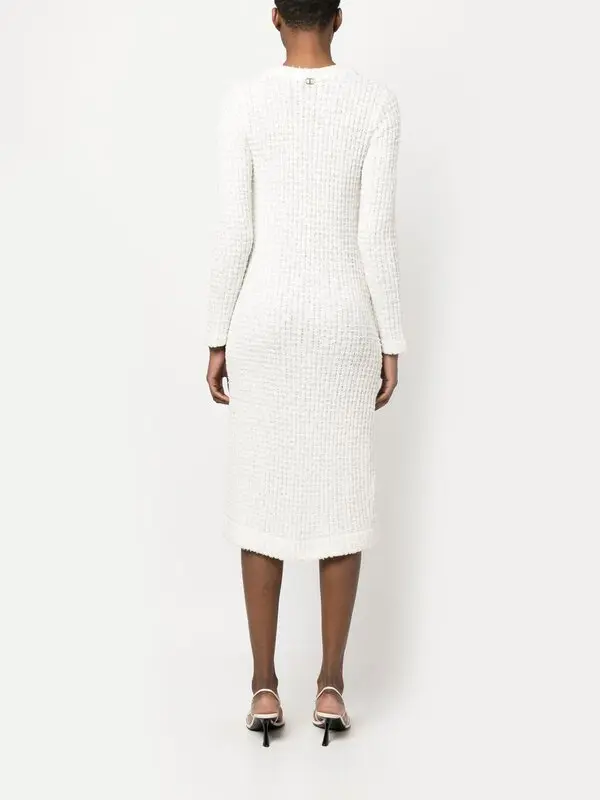 TWINSET Bouclé V-neck Cardigan Dress