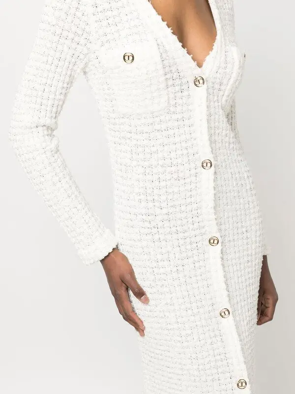TWINSET Bouclé V-neck Cardigan Dress