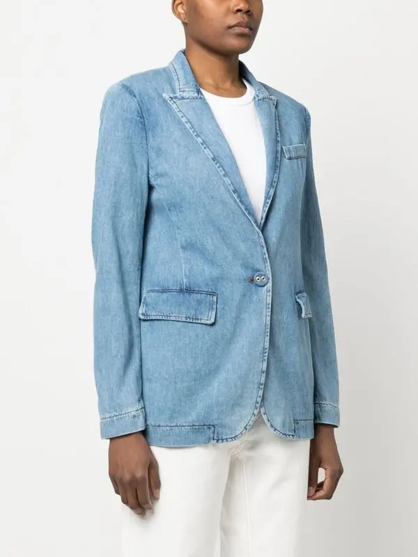 TWINSET Single-breasted Denim Blazer