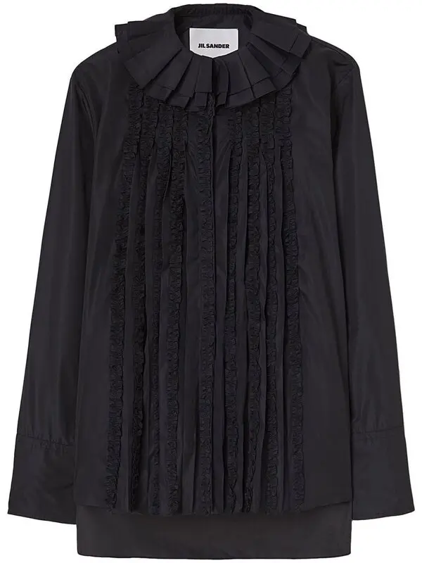 JIL SANDER Ruffled Long-sleeve Blouse