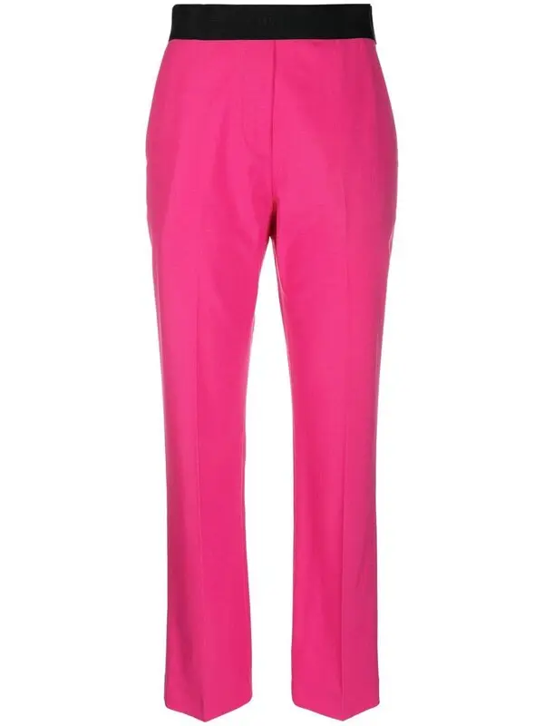 MSGM Contrast Waistband Trousers - Pink