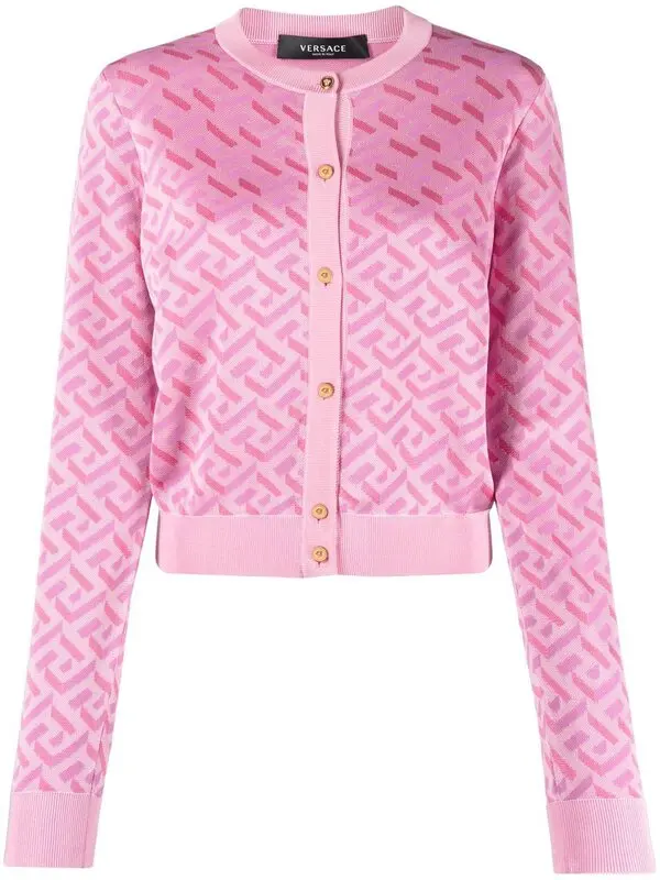 Versace La Greca Monogram Cardigan