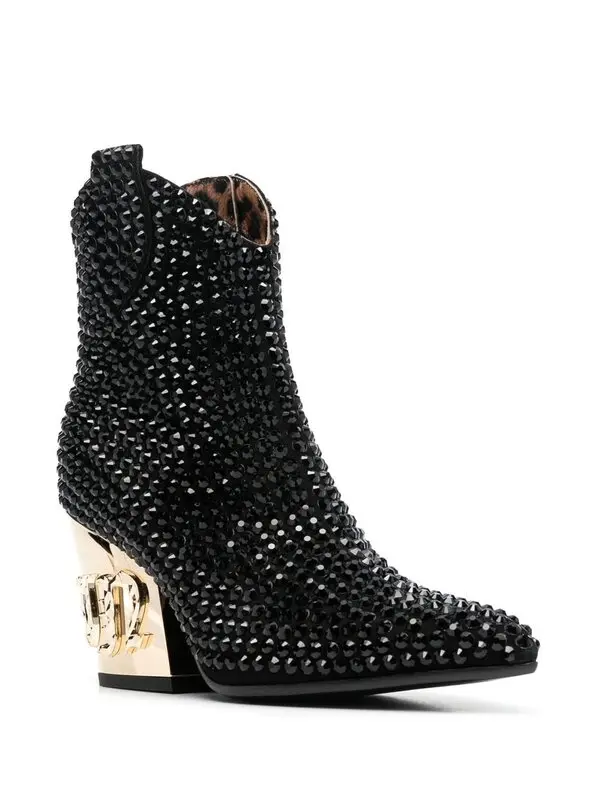 Philipp Plein Gothic Plein 80mm Leather Boots