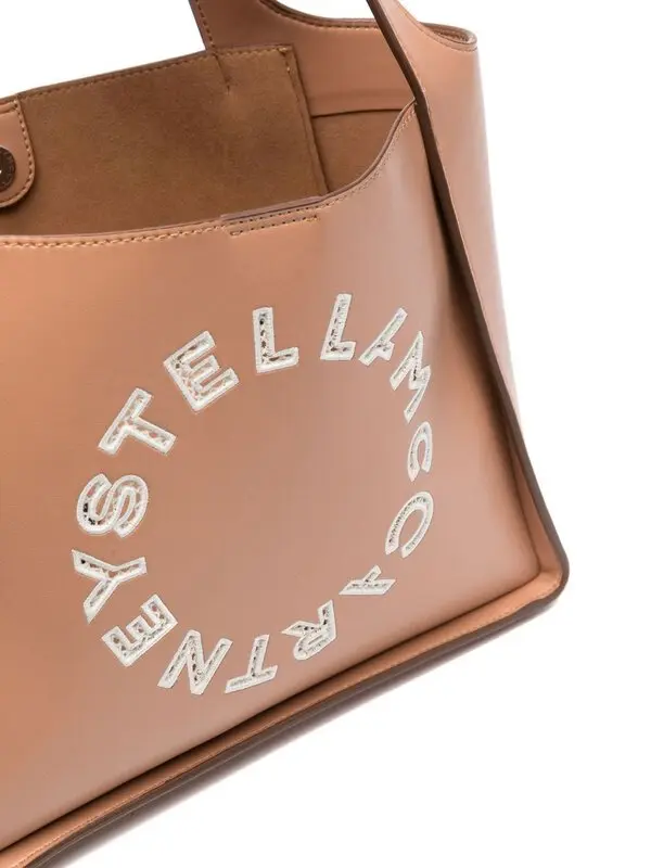 Stella McCartney Embroidered-logo Tote Bag - Neutrals
