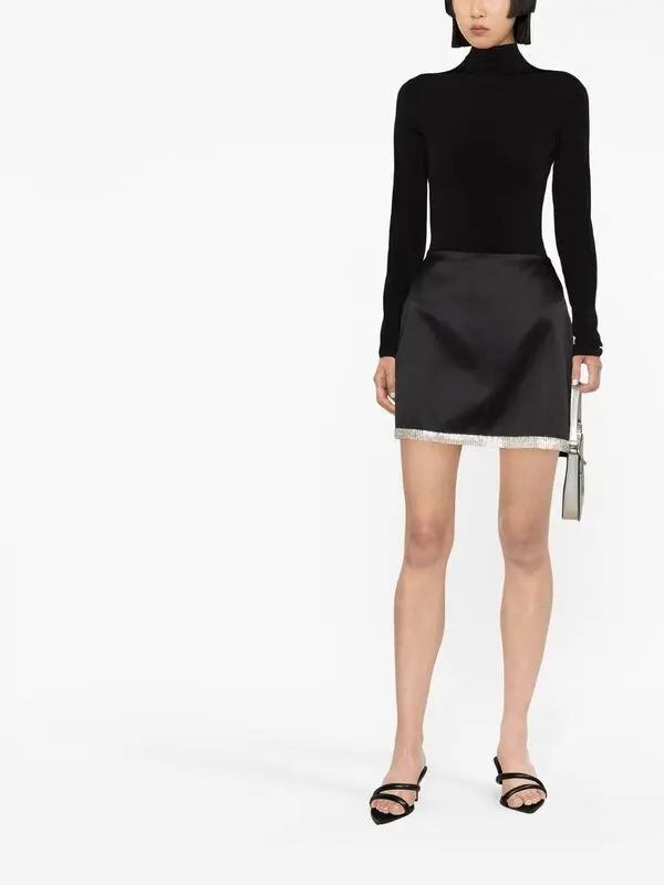 ATU BODY COUTURE High-neck Long-sleeved Bodysuit - Black