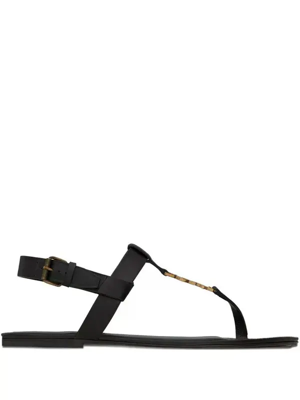 Saint Laurent Cassandre Buckle-fastening Sandals - Brown