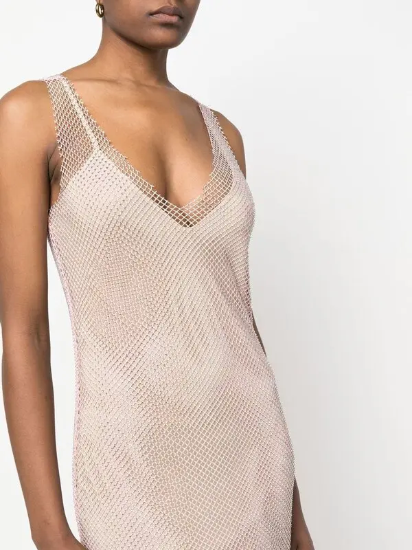 BLUGIRL Mesh Trim Mini Dress